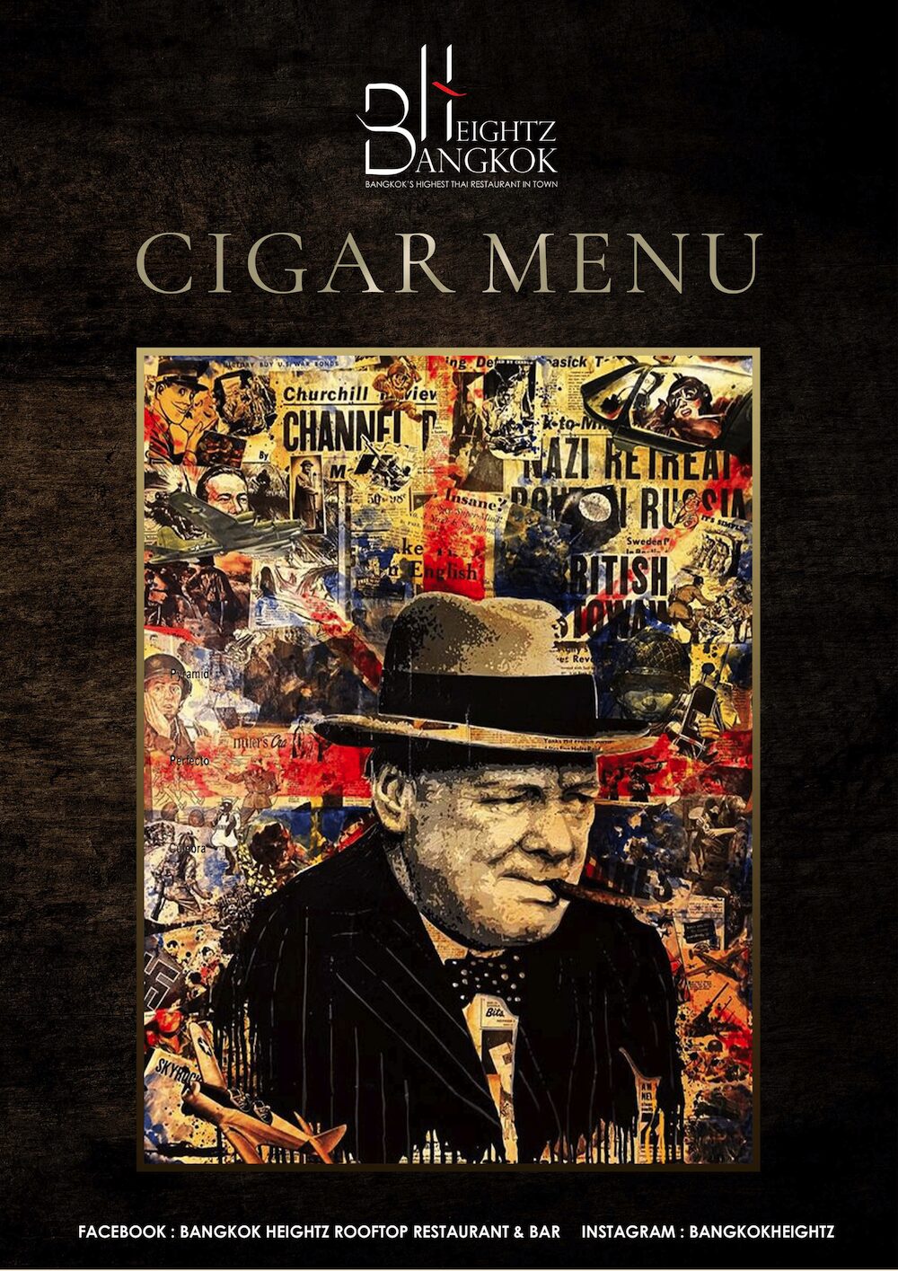 Bangkok Heightz Cigar Menu - The Continent Hotel Bangkok